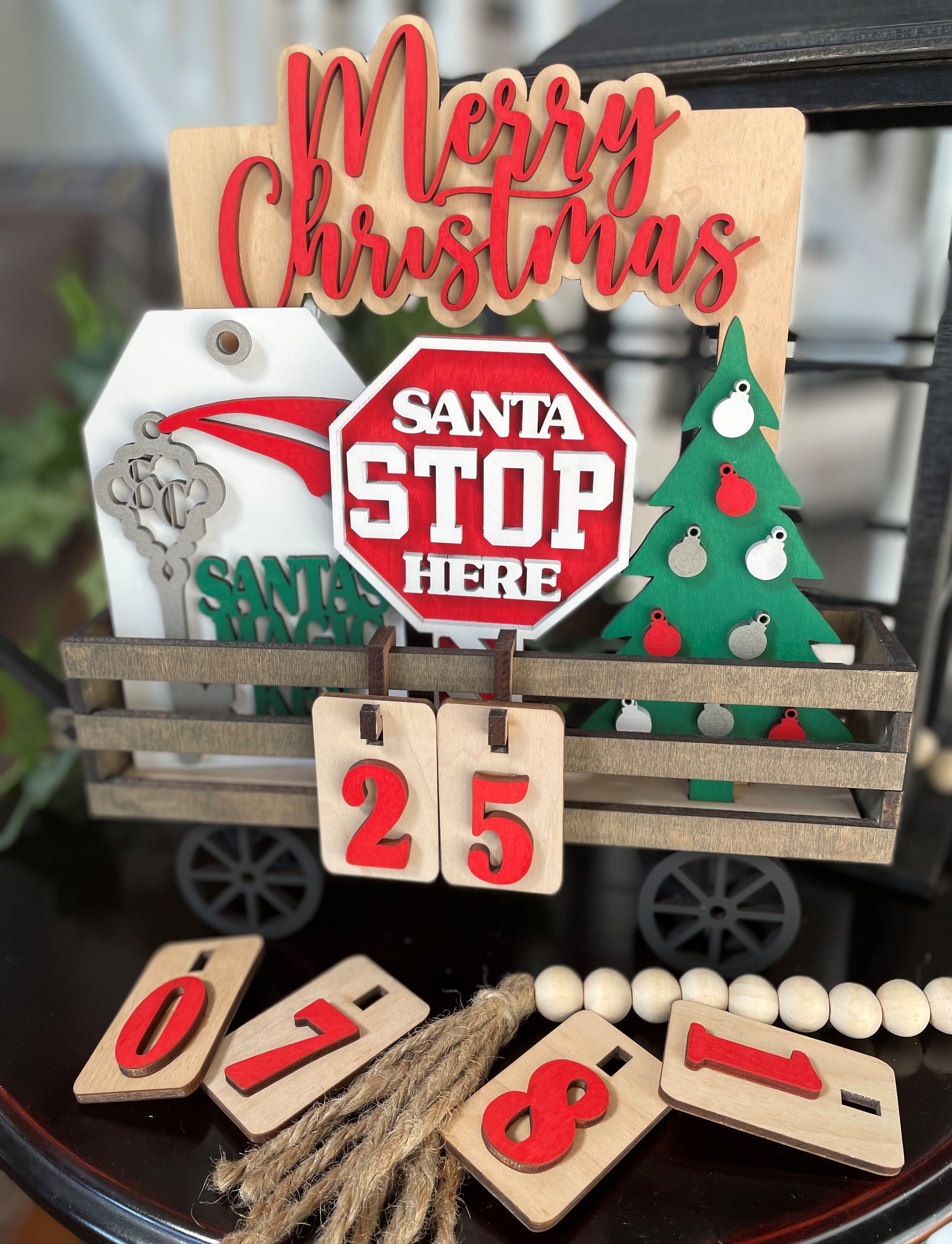 Christmas Countdown Interchangeable Signs For Wagon/Shelf Sitter – I Create